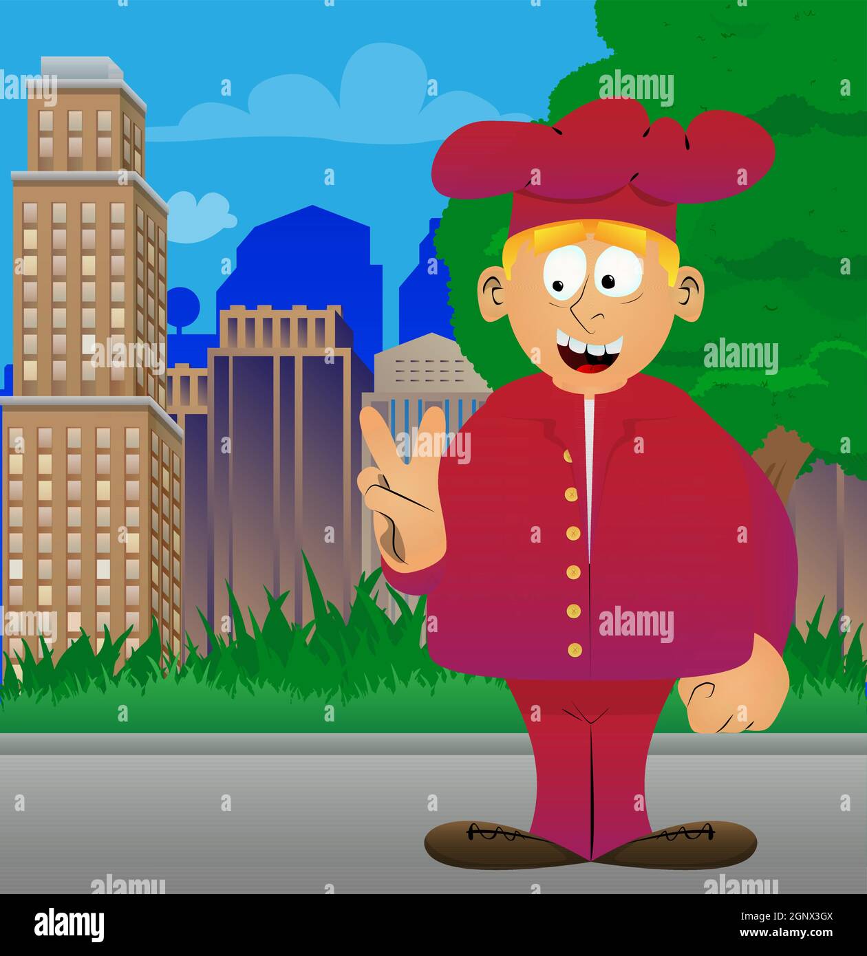 Peace sign cartoon hi-res stock photography and images - Alamy