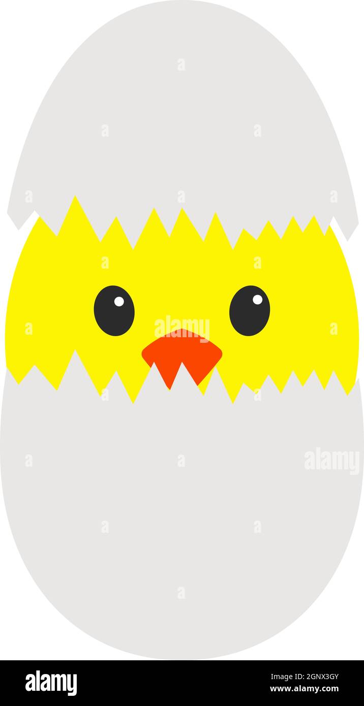 Easter Chicken In Egg Icon Stock Vector Image & Art - Alamy