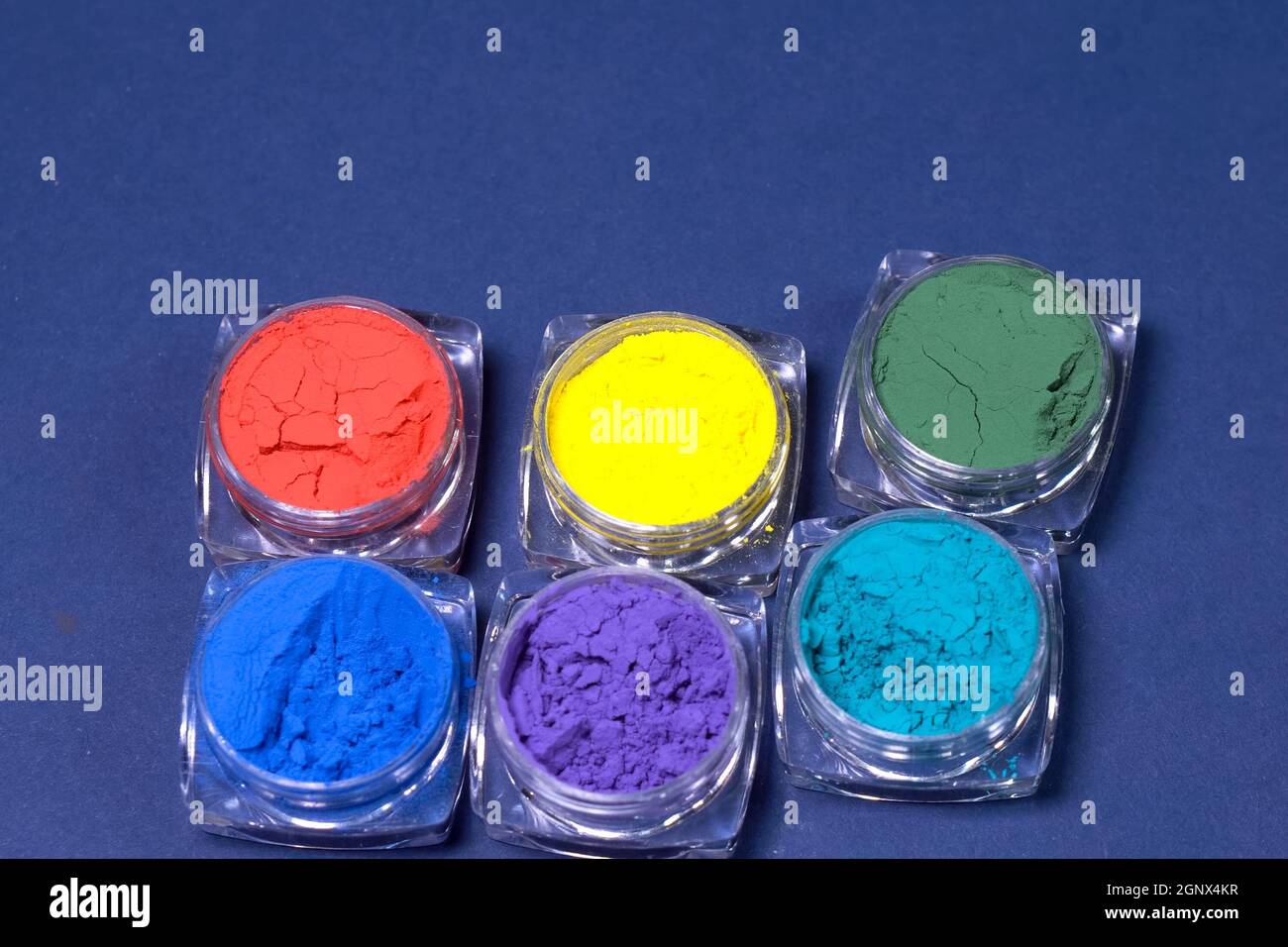 Multicolored powder paints. Paints in the form of powder included Stock ...