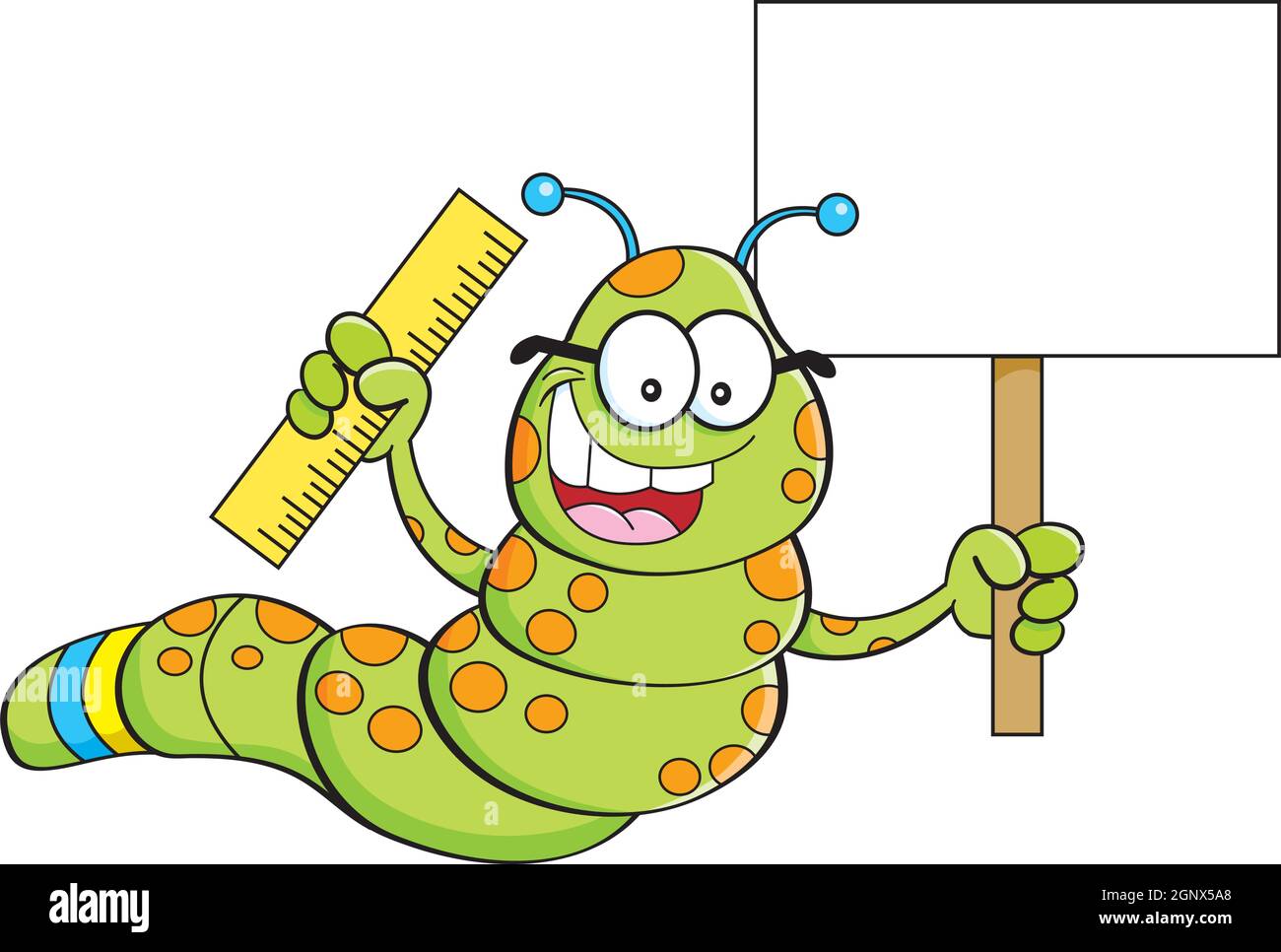 Cute Inchworm Clipart