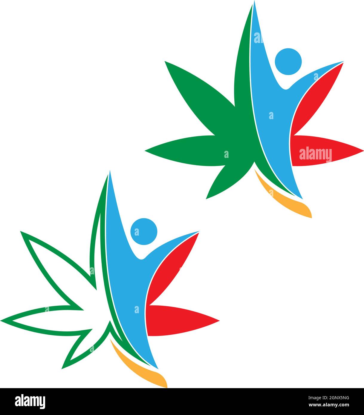 Cannabis leaf logo design vector template Stock Vector Image & Art - Alamy