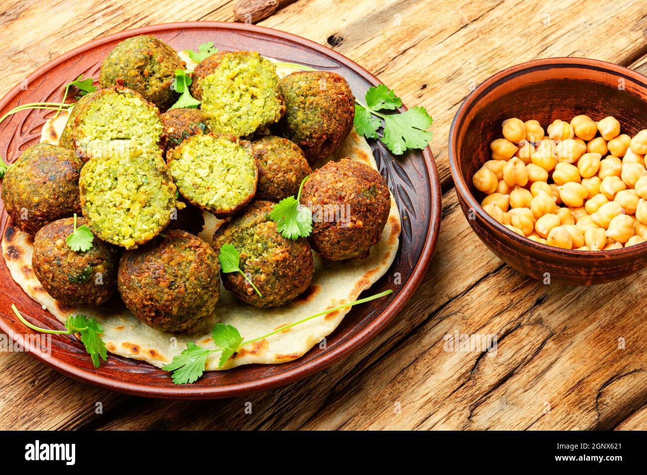 Fried falafel balls chopped legumes hi-res stock photography and images ...