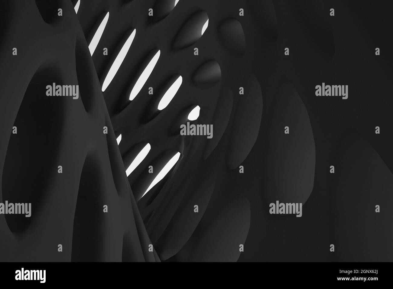 Bioforms Morphic Background wallpaper Black and white Stock Photo - Alamy