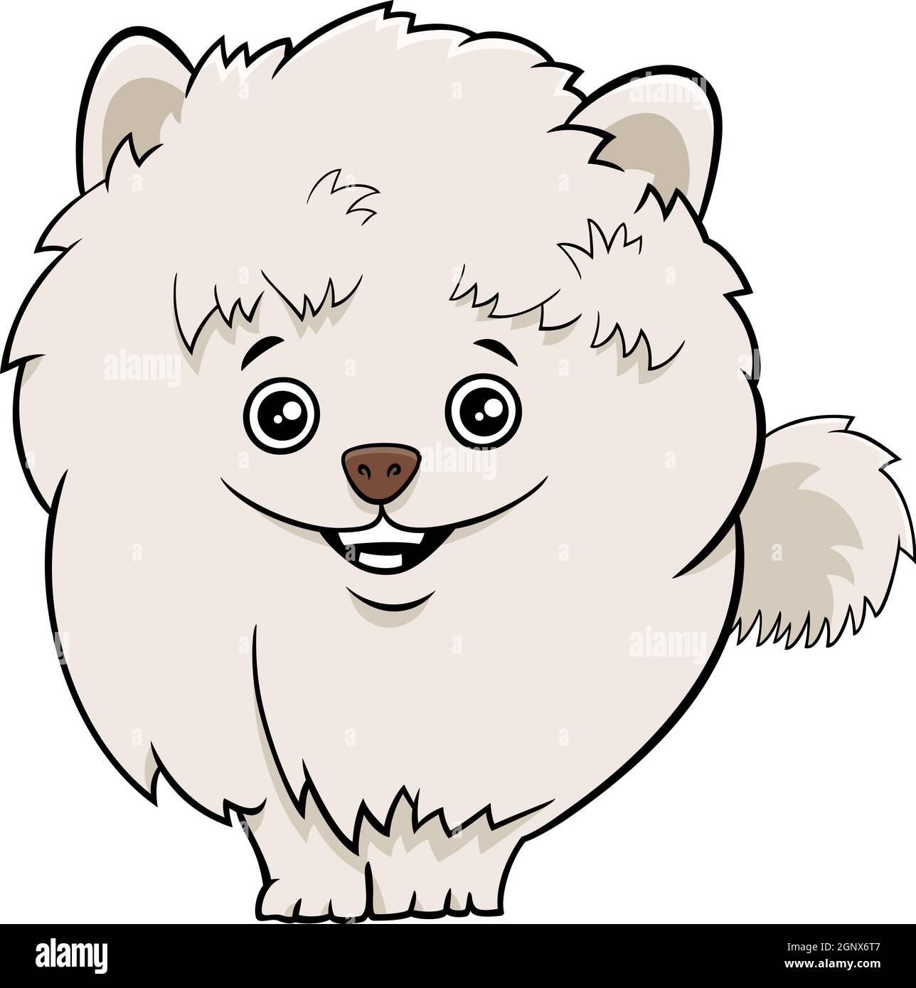 Spitz dog cartoon illustration hi-res stock photography and images - Alamy
