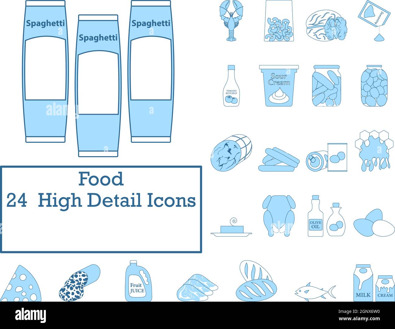 Food Icon Set Stock Vector Image & Art - Alamy