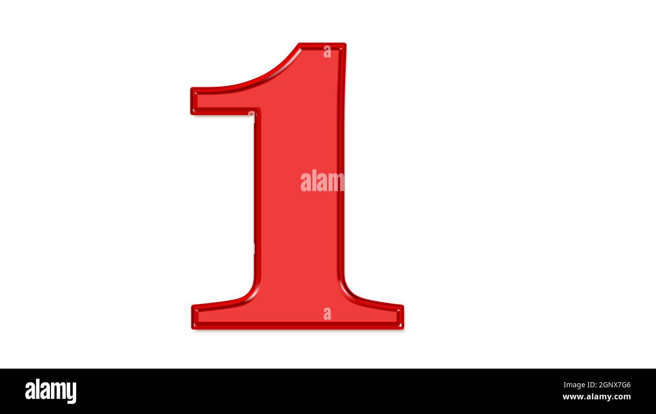 Glossy number on a white background with attractive typographic fonts ...