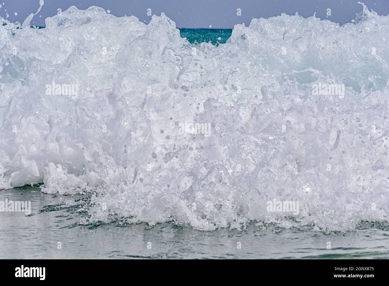 Big sea wave very close seashore Stock Photo - Alamy