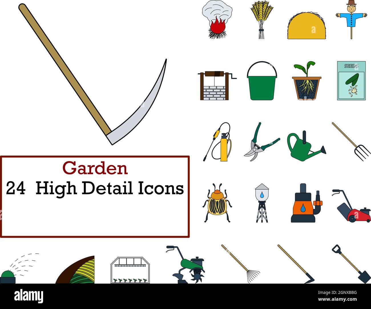 Garden Icon Set Stock Vector Image & Art - Alamy