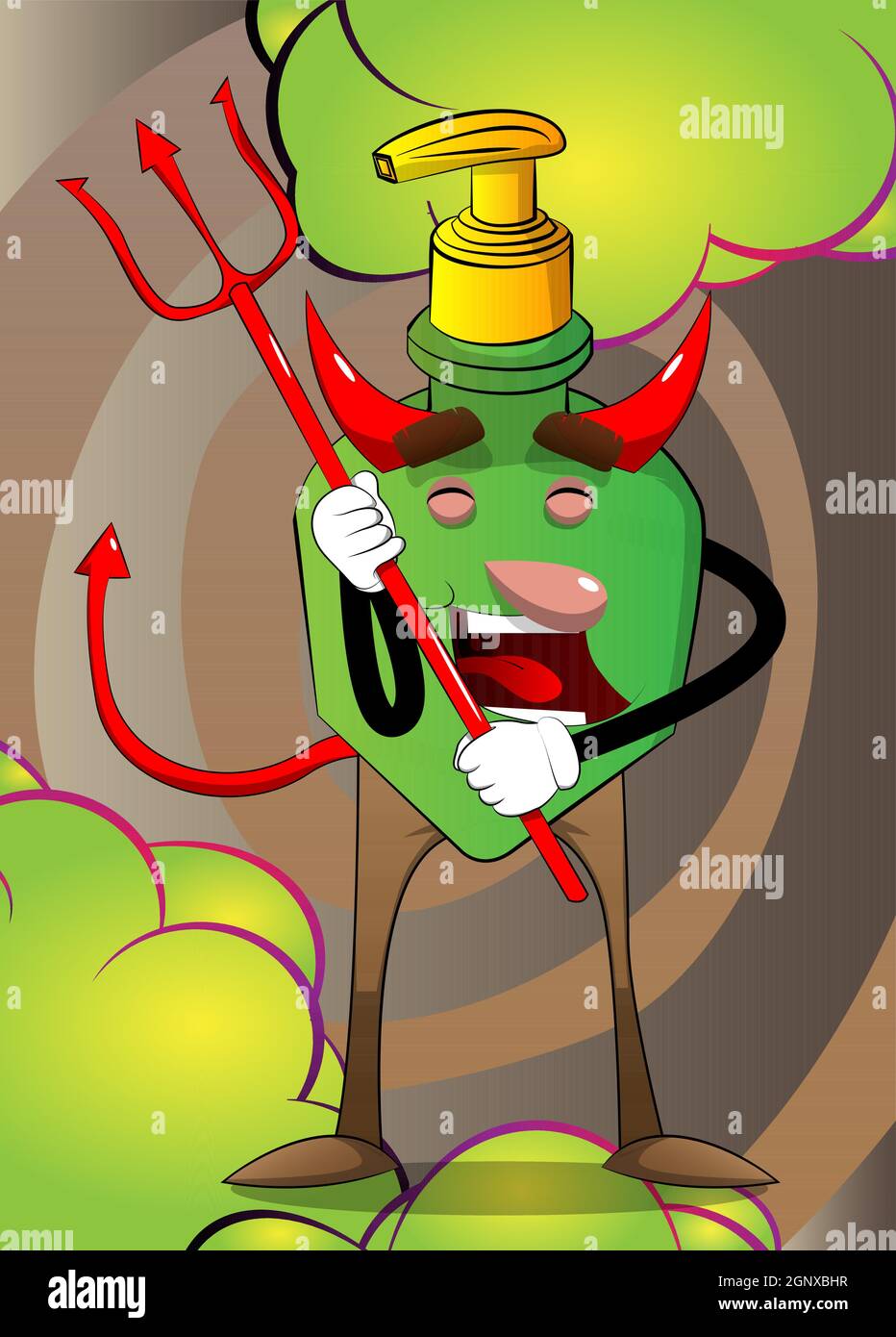 Cartoon devil pitchfork hi-res stock photography and images - Alamy