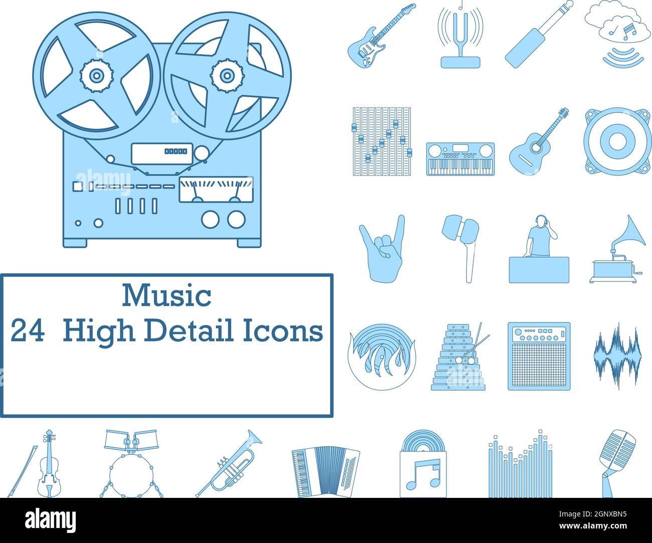 Music Icon Set Stock Vector Image & Art - Alamy