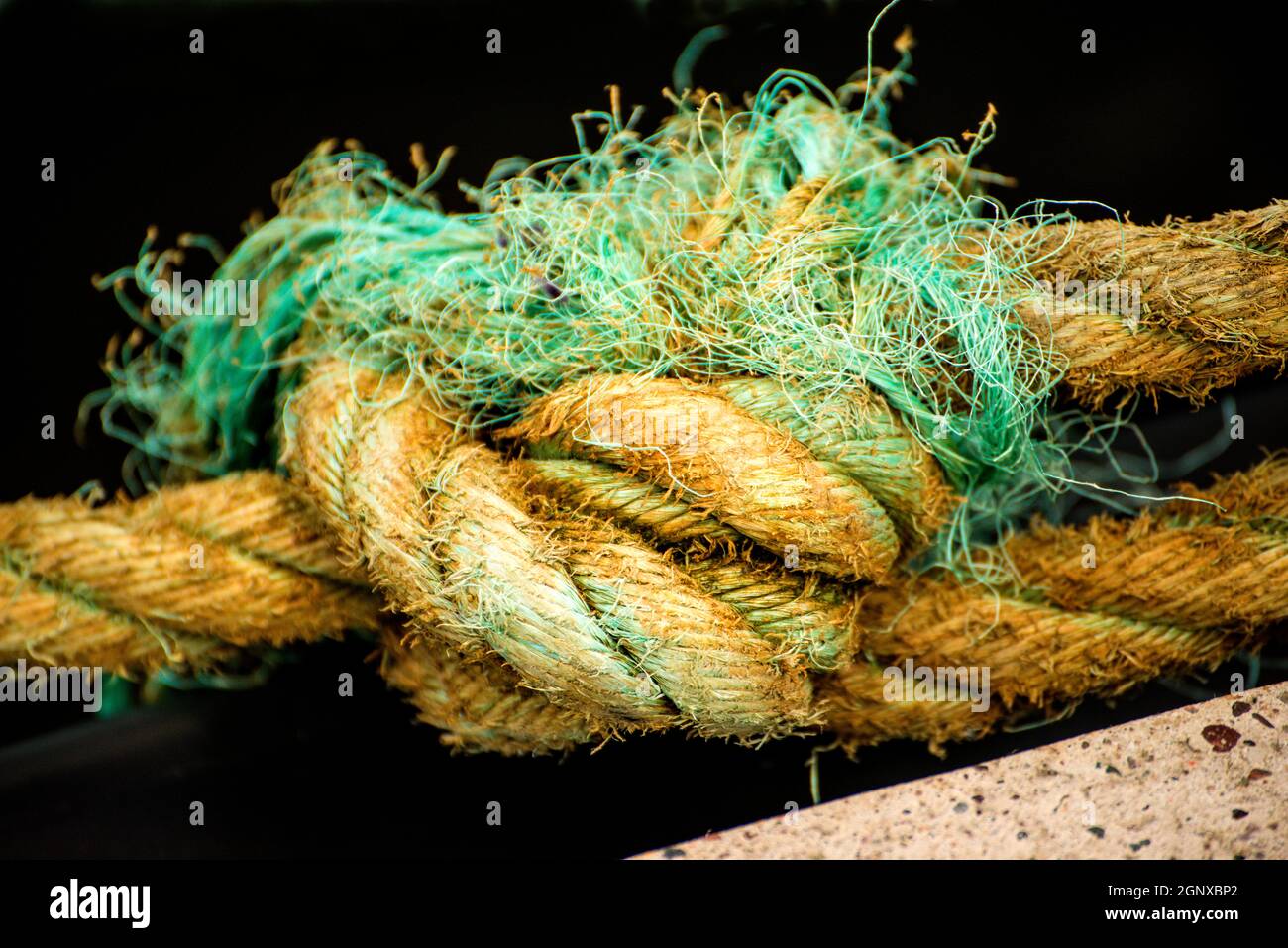 thick, braided ship rope Stock Photo - Alamy