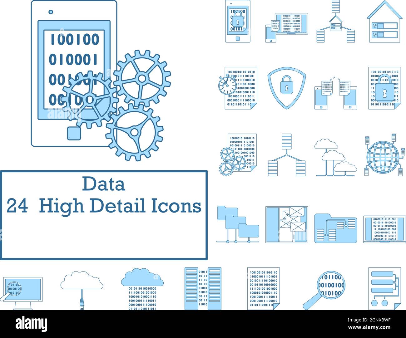 Data Icon Set Stock Vector Image & Art - Alamy