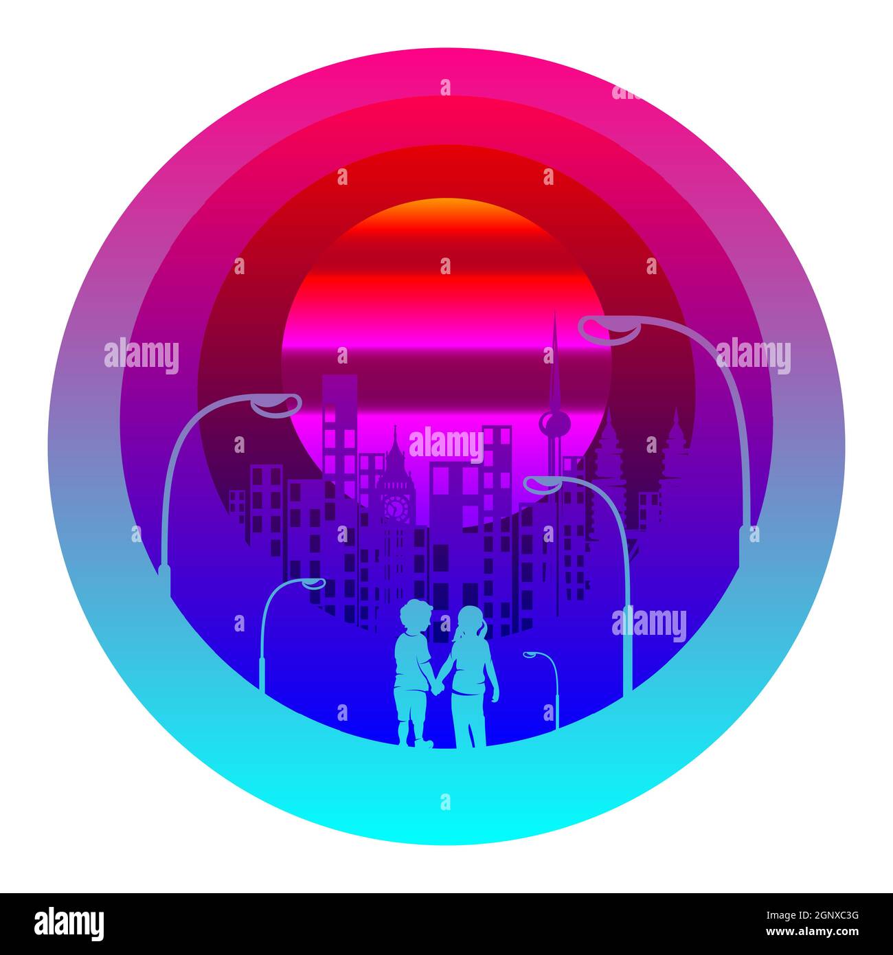 Vector illustration in graphic style Stock Photo - Alamy