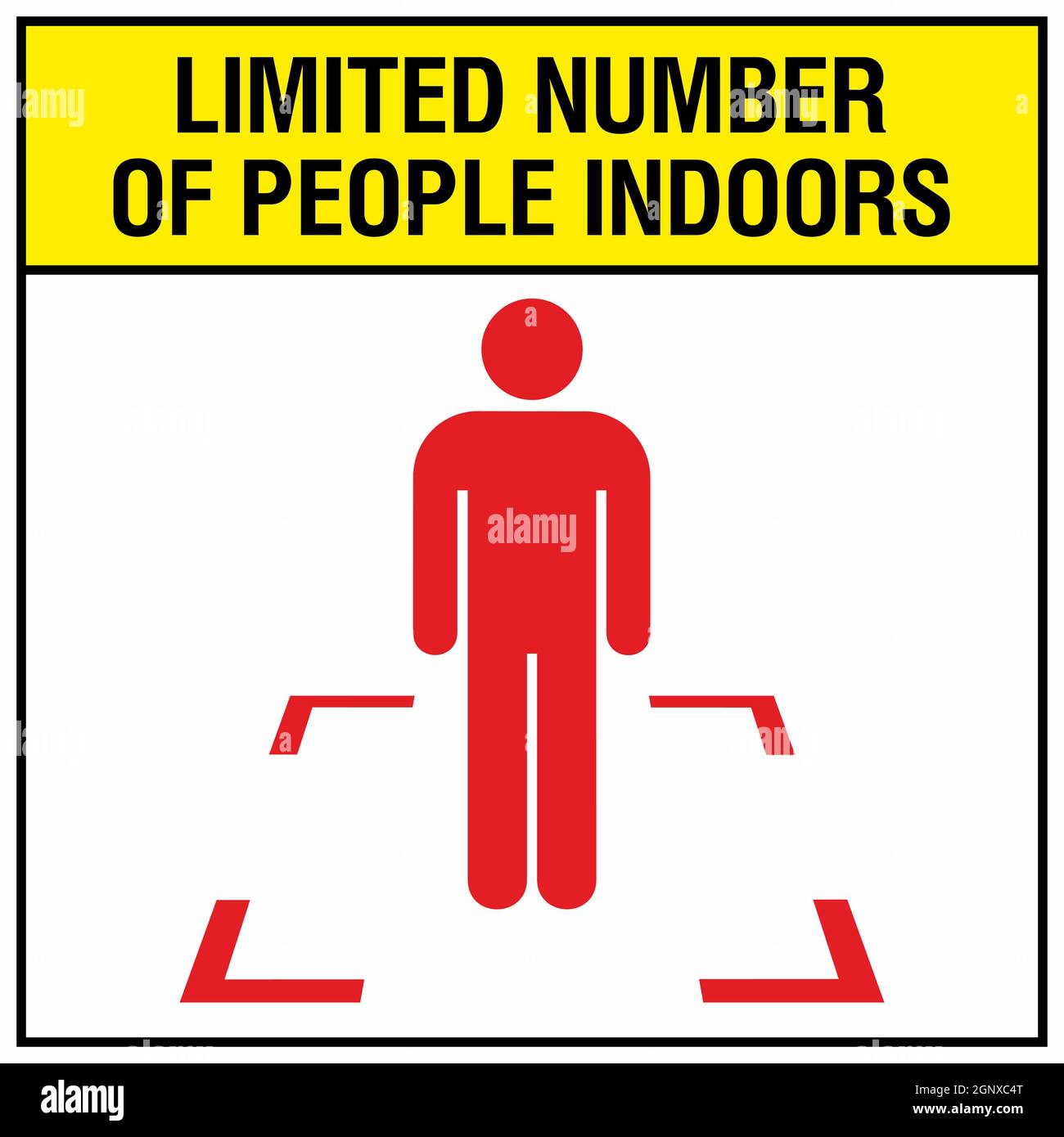 Limited numbers of people indoors concept icon Stock Vector Image & Art ...
