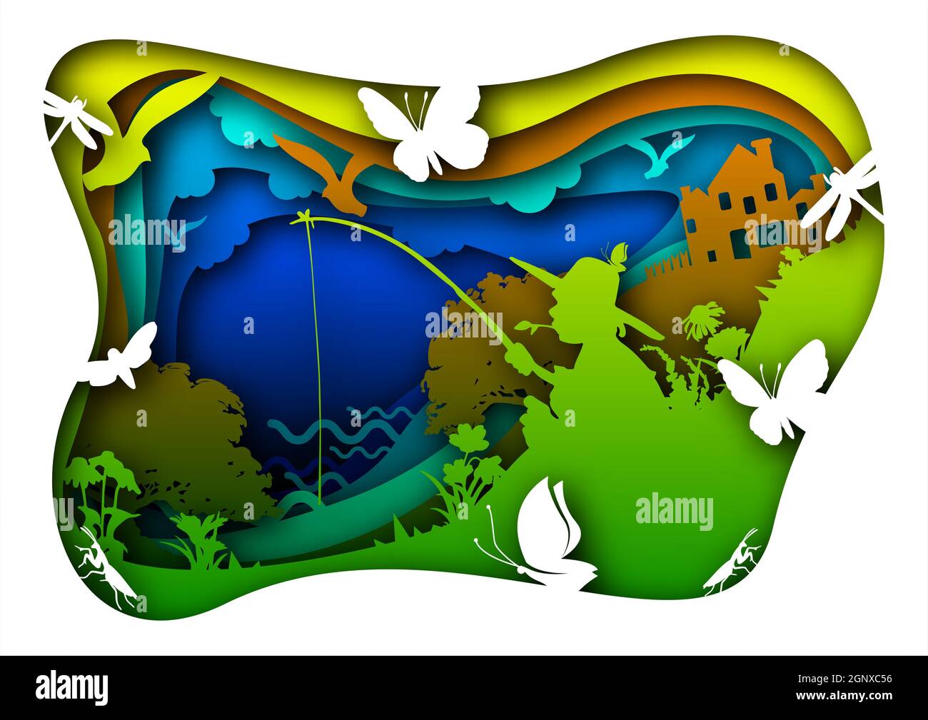 Vector illustration in graphic style Stock Photo - Alamy