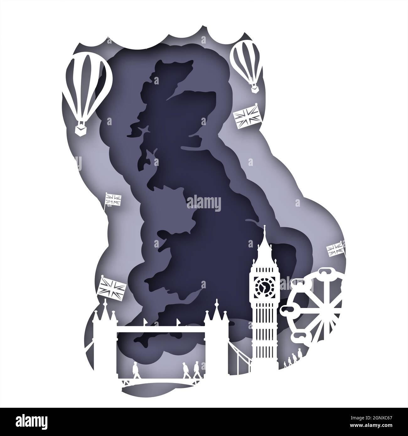 Cartoon tower bridge london Cut Out Stock Images & Pictures - Alamy