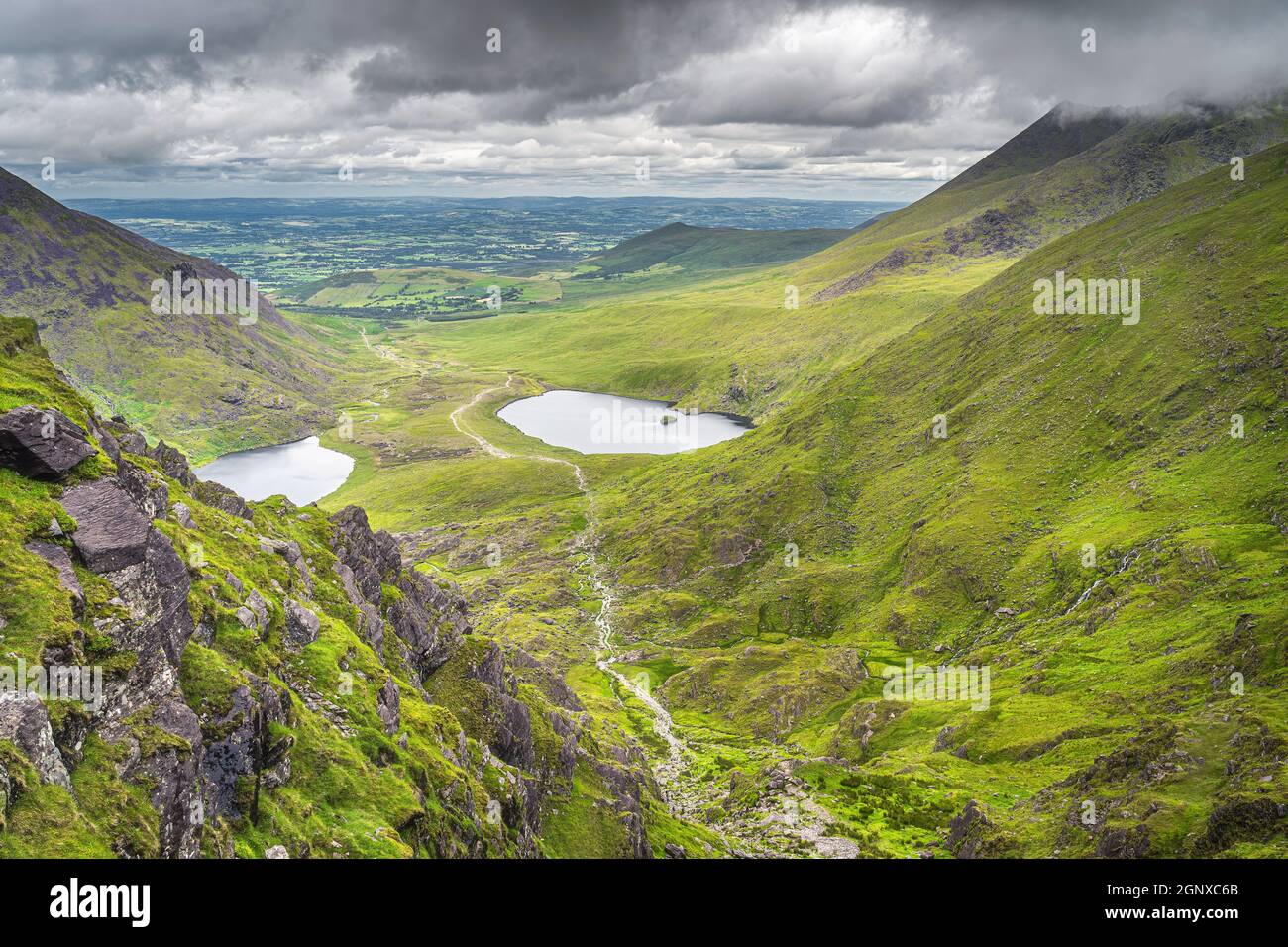 Group of hikers climbing Devils Ladder, one of most difficult trails ...