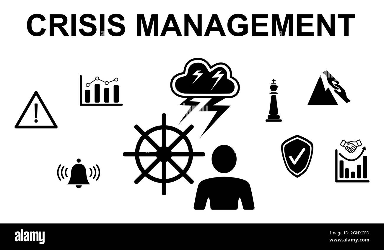 Illustration of a crisis management concept Stock Photo - Alamy