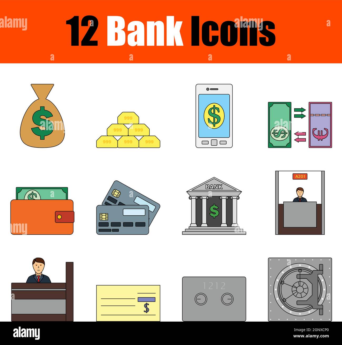 Bank icon hi-res stock photography and images - Alamy