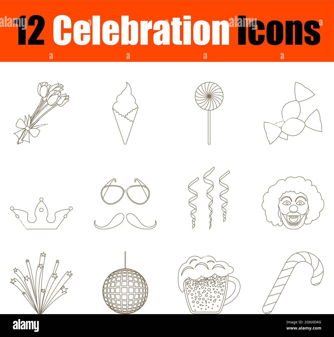 Celebration Icon Set Stock Vector Image & Art - Alamy
