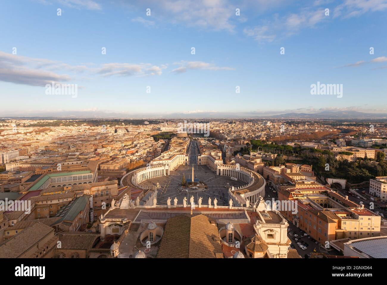 Saint Peter square aerial view, Vatican city. Rome landscape, Italy ...