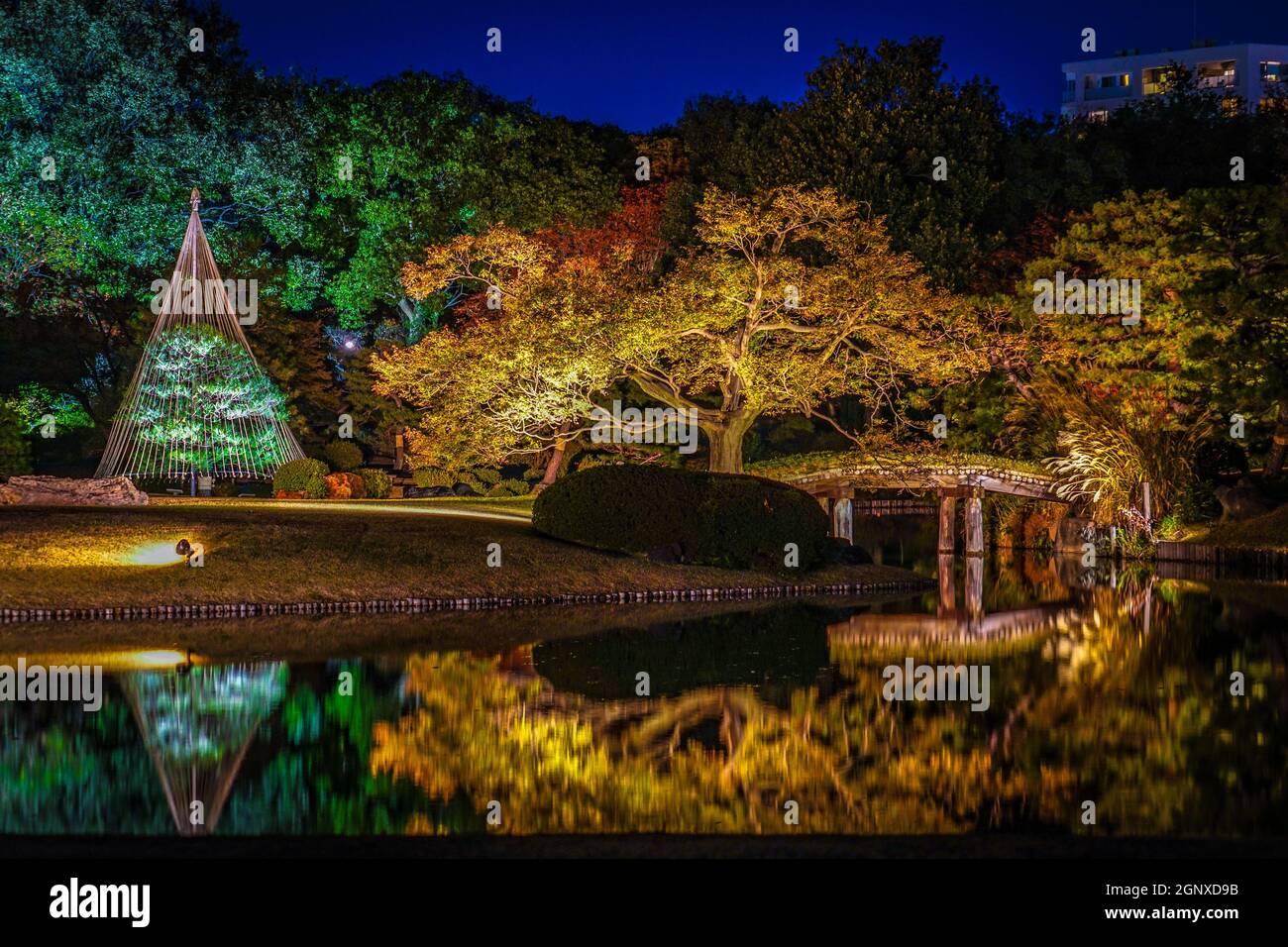 Daimyo garden of Rikugien (autumn colors). Shooting Location: Tokyo ...