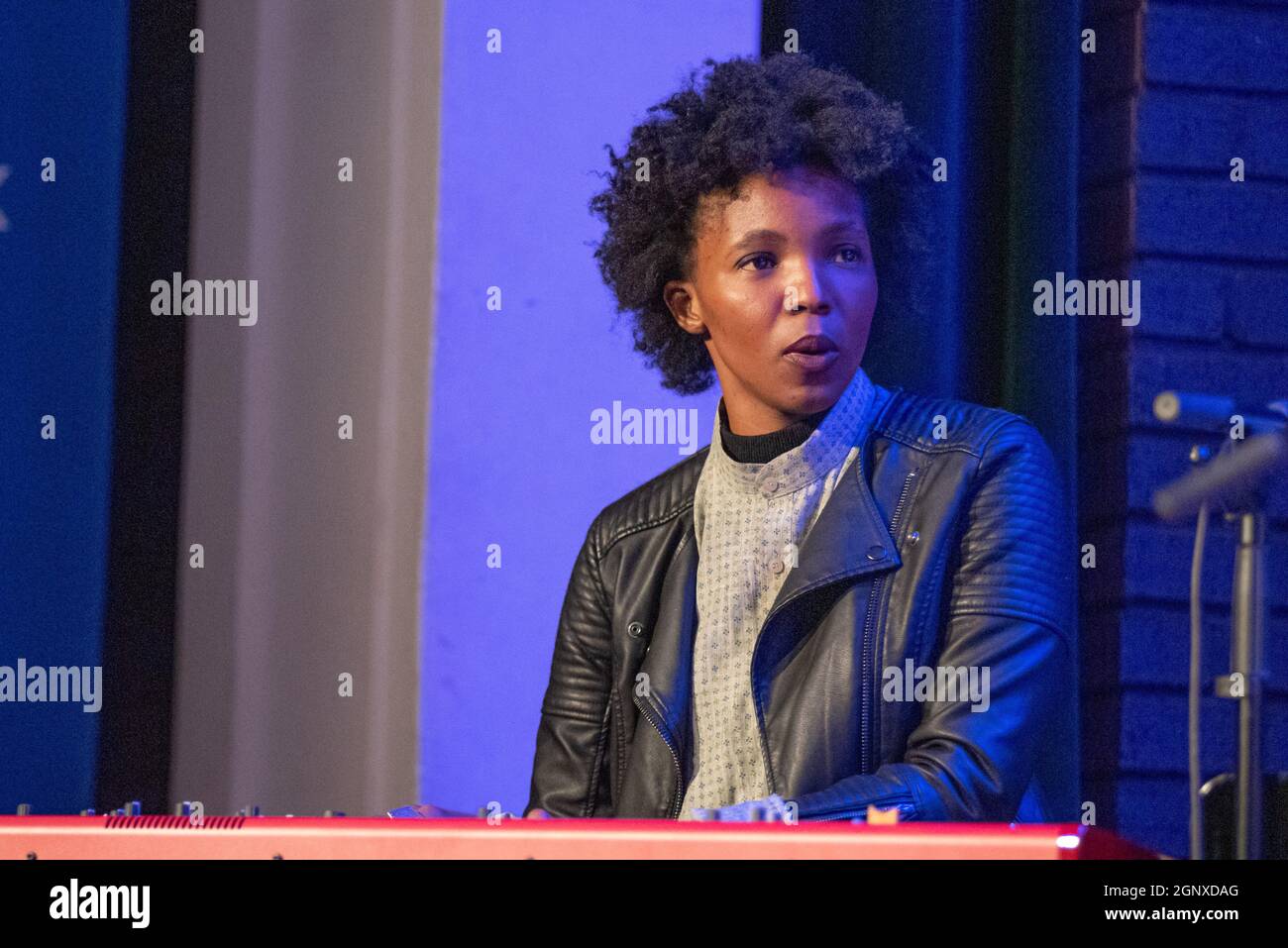 South African jazz musician, Thandi Ntuli, performing at the Standard ...