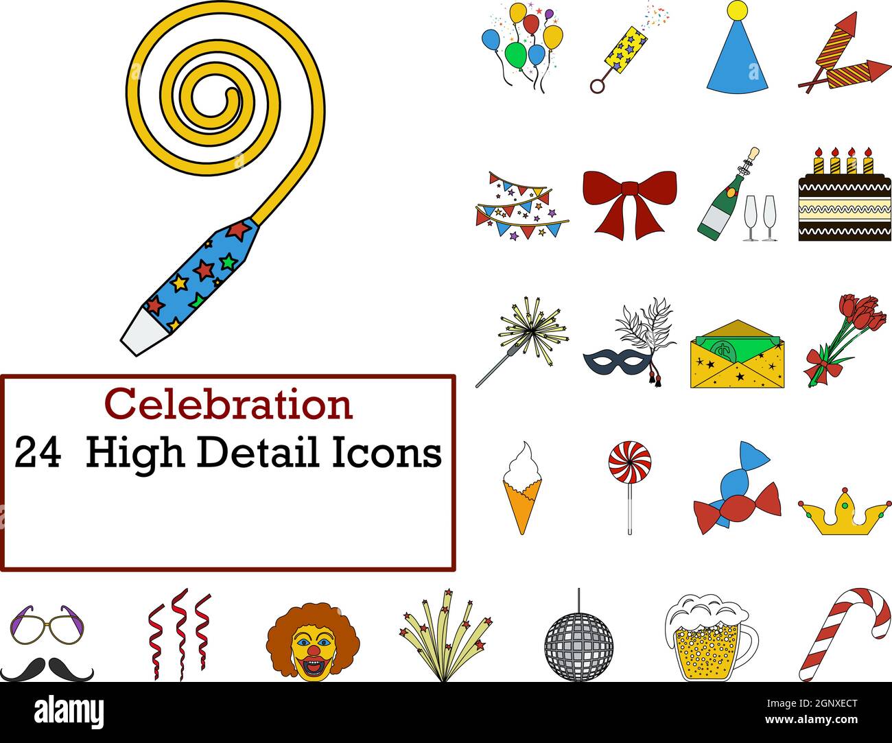 Celebration Icon Set Stock Vector Image & Art - Alamy