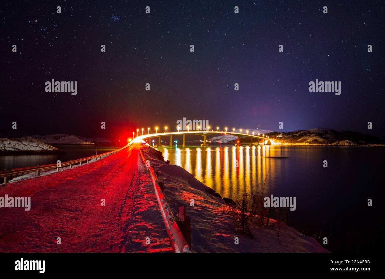 The fishing village of Sommaroy covers the island of Store Sommaroya as ...