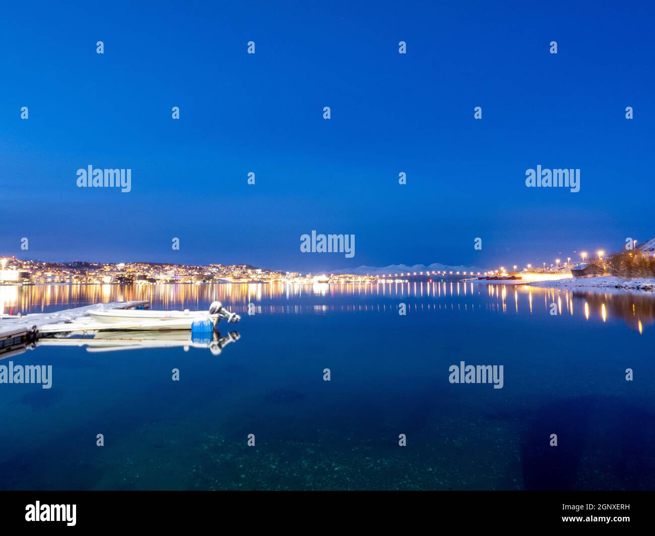 The Tromso Bridge is a road bridge in the city of Tromso which is ...