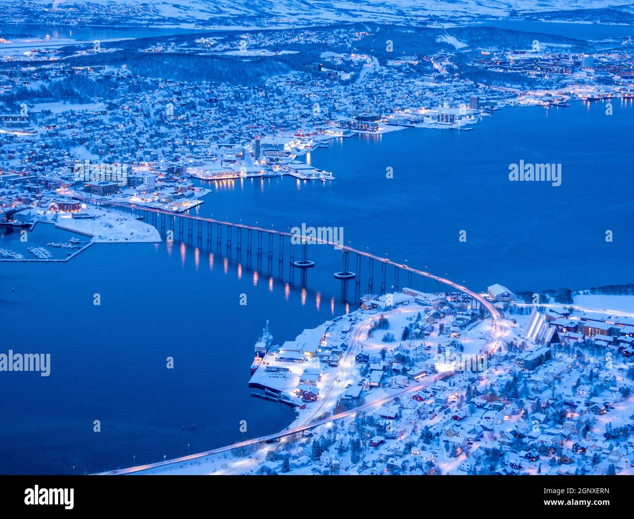 The Tromso Bridge is a road bridge in the city of Tromso which is ...