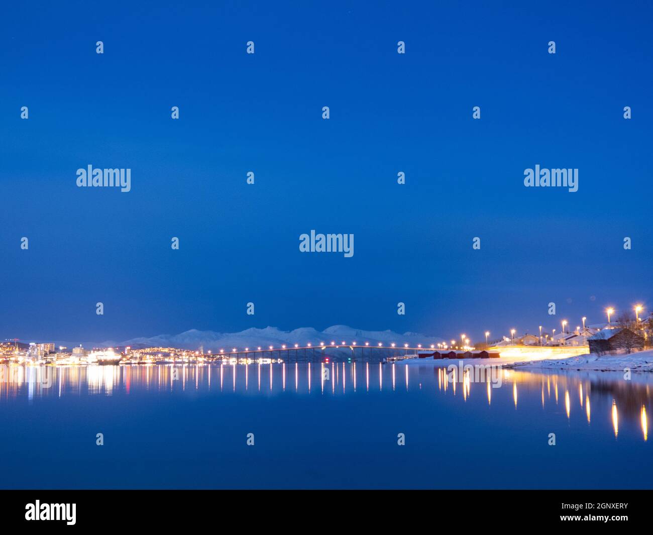 The Tromso Bridge is a road bridge in the city of Tromso which is ...