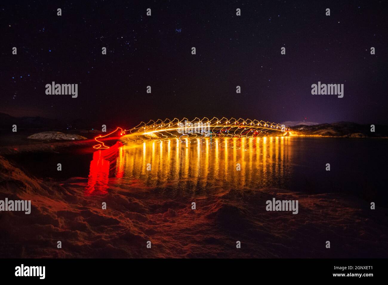 The fishing village of Sommaroy covers the island of Store Sommaroya as ...