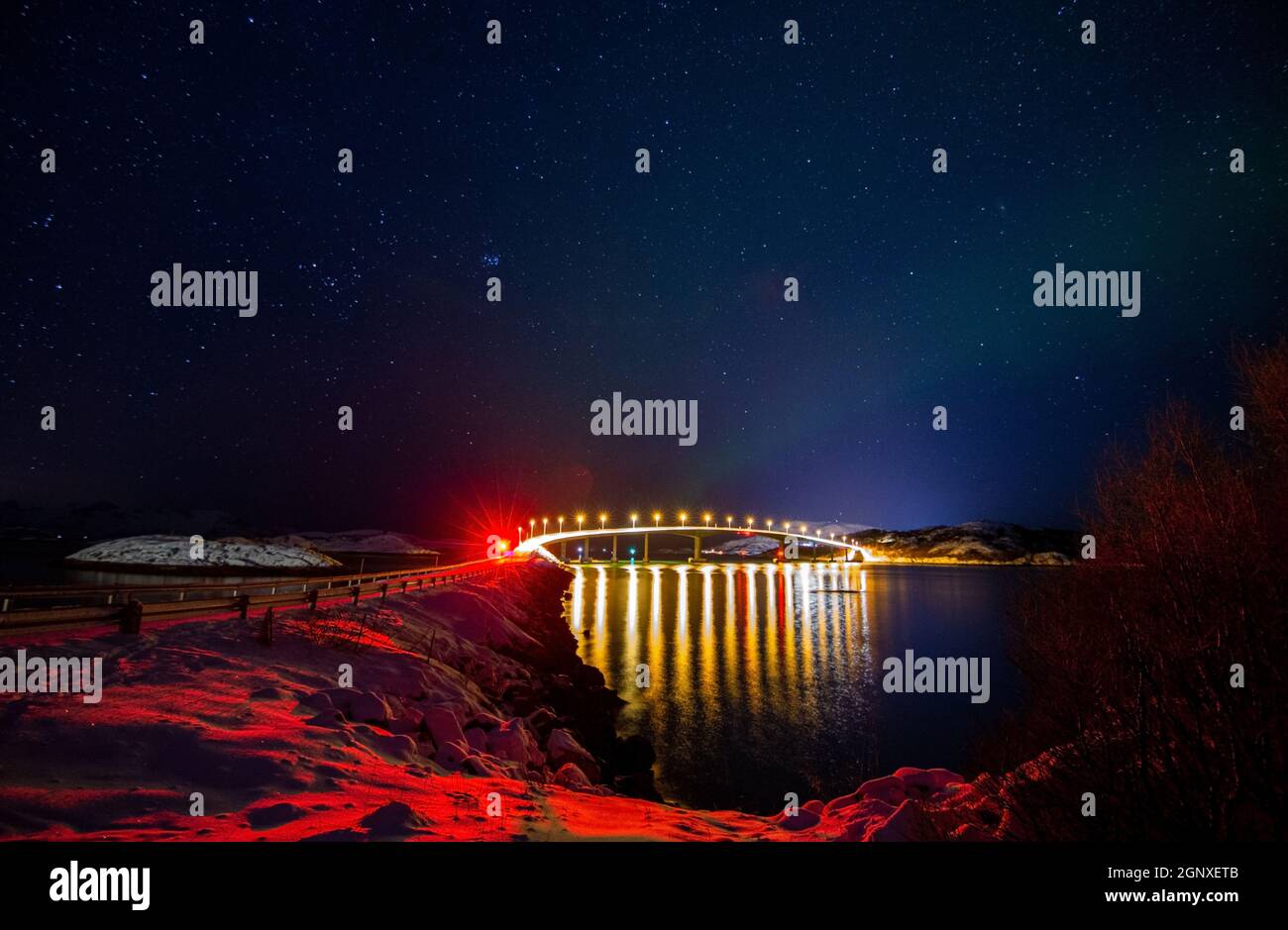 The fishing village of Sommaroy covers the island of Store Sommaroya as ...