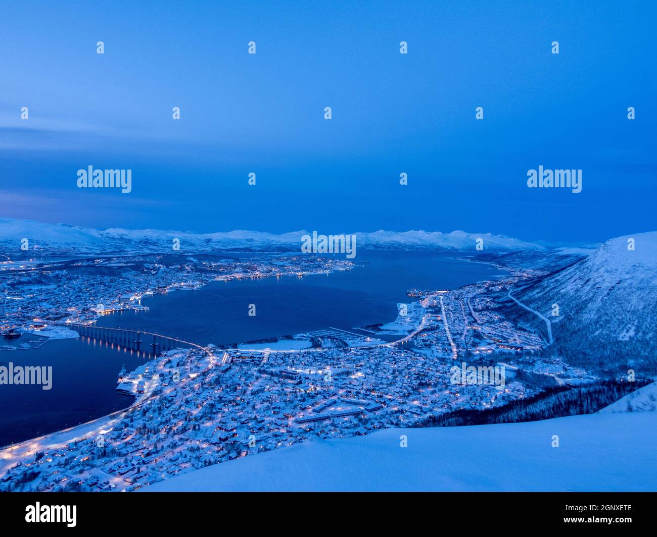 The Tromso Bridge is a road bridge in the city of Tromso which is ...