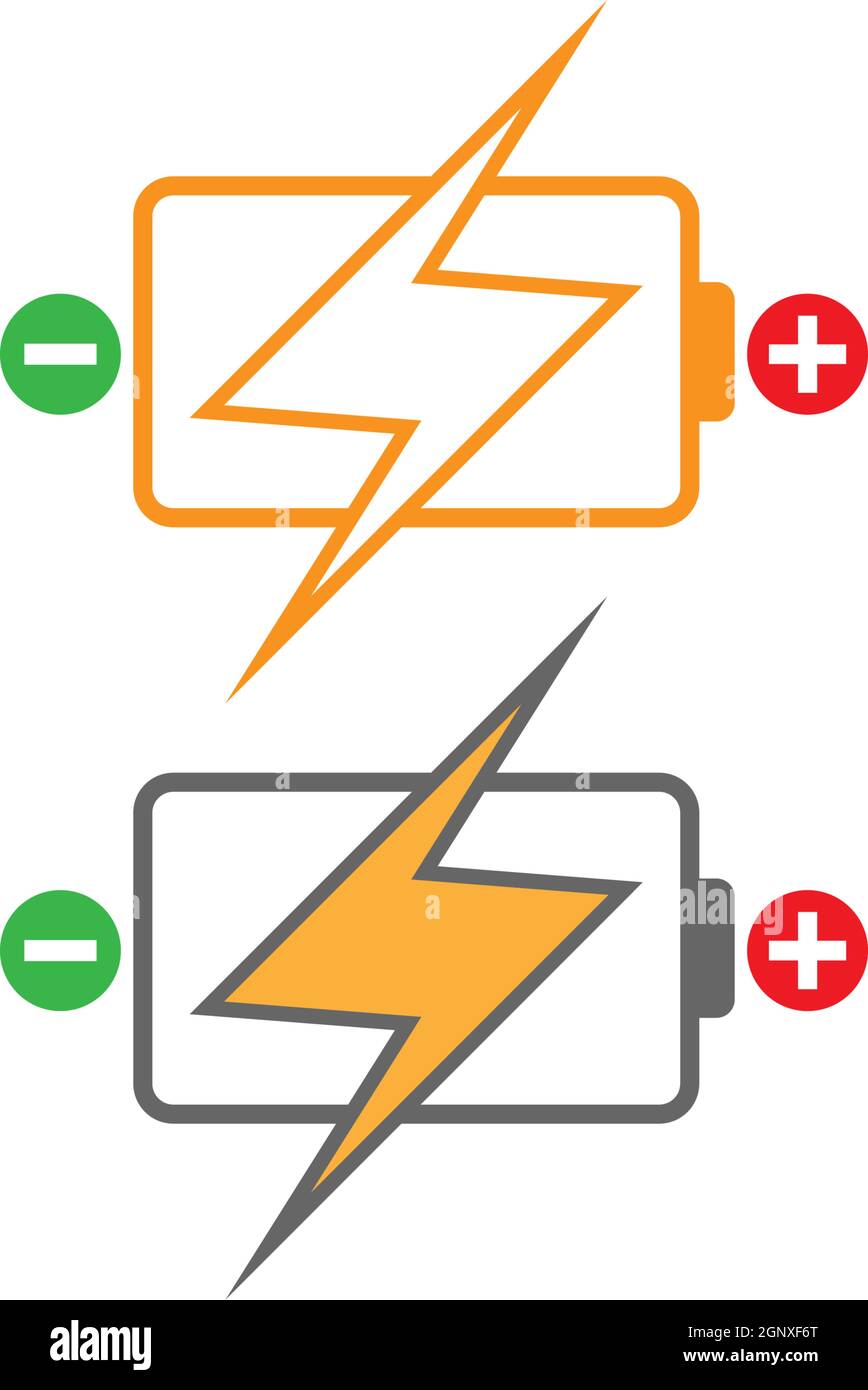 Battery logo icon design template vector Stock Vector Image & Art - Alamy