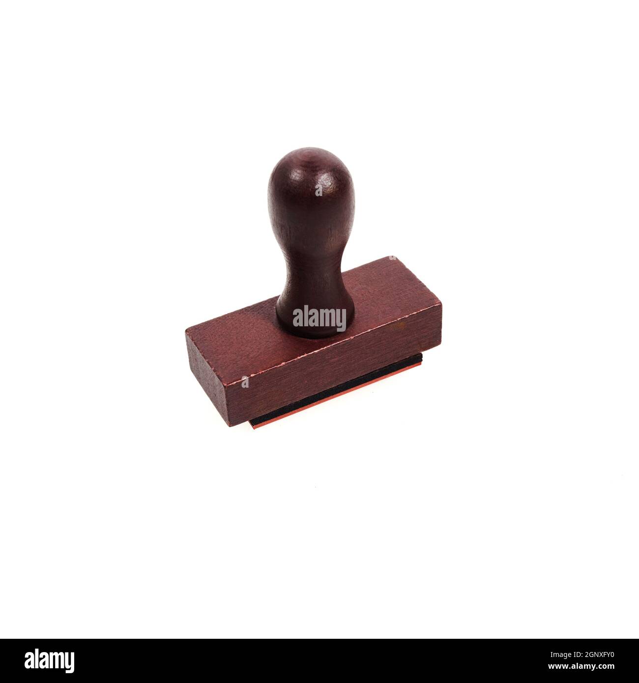 Wooden handle rubber stamper isolated on white background Stock Photo ...