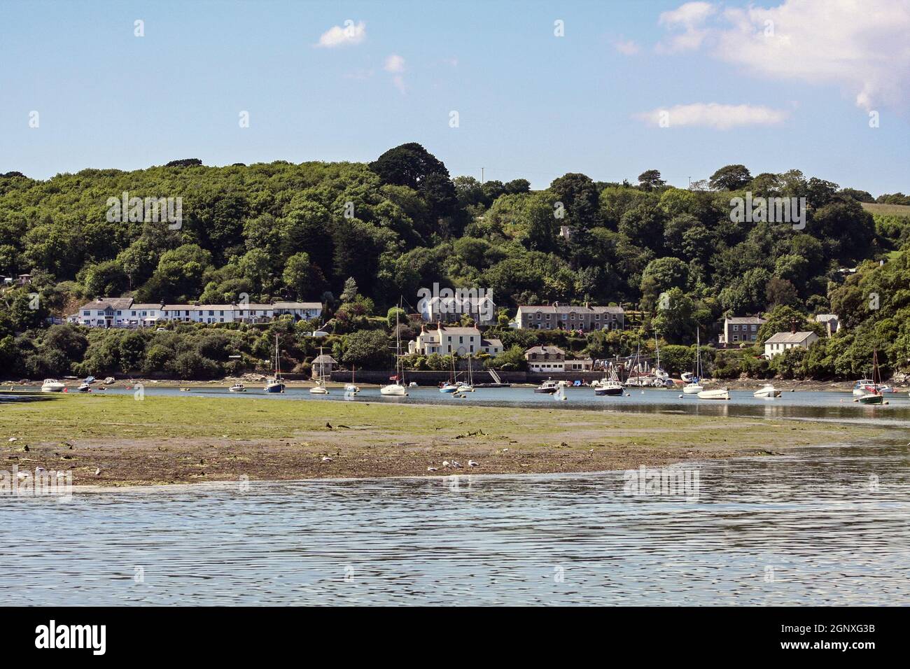 Malpas on the confluence of the River Truro and Tresillian River, a ...