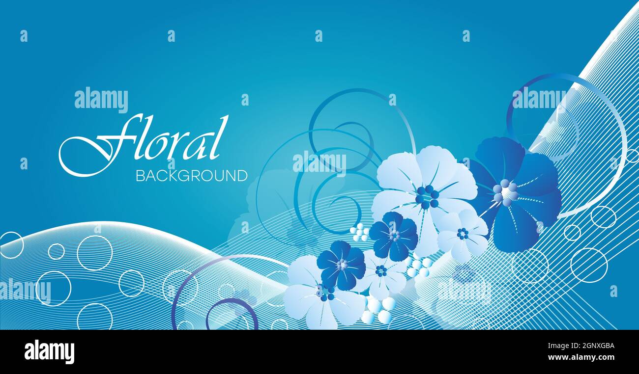 Floral gradient background with patterns and dynamic lines. Romantic ...