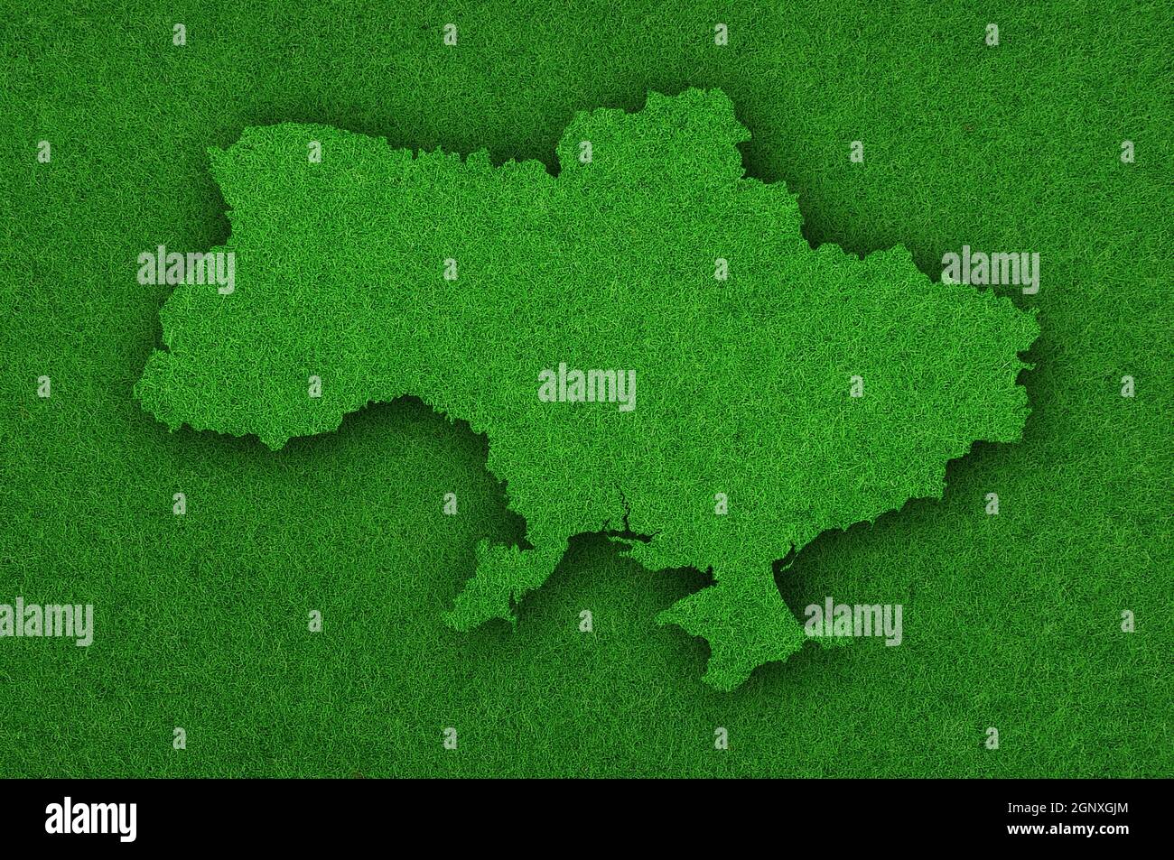 Map of Ukraine on green felt Stock Photo - Alamy