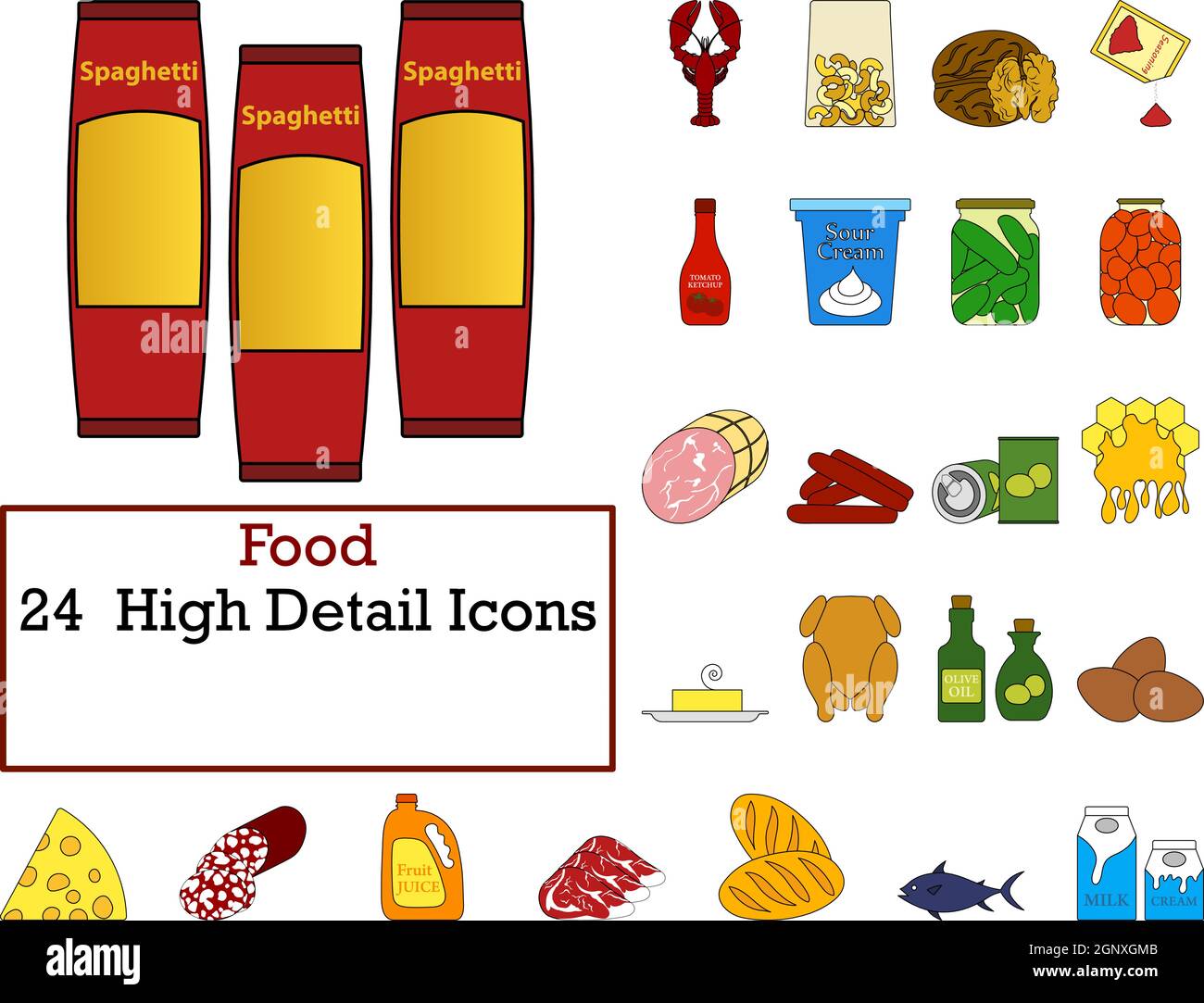 Packing for food Stock Vector Images - Alamy