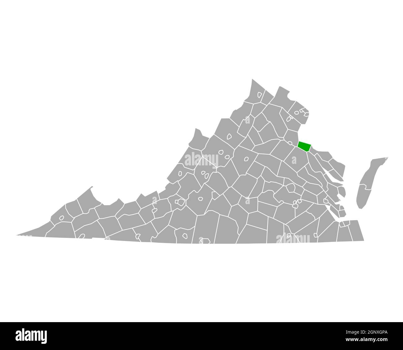 Map of King George in Virginia Stock Photo - Alamy