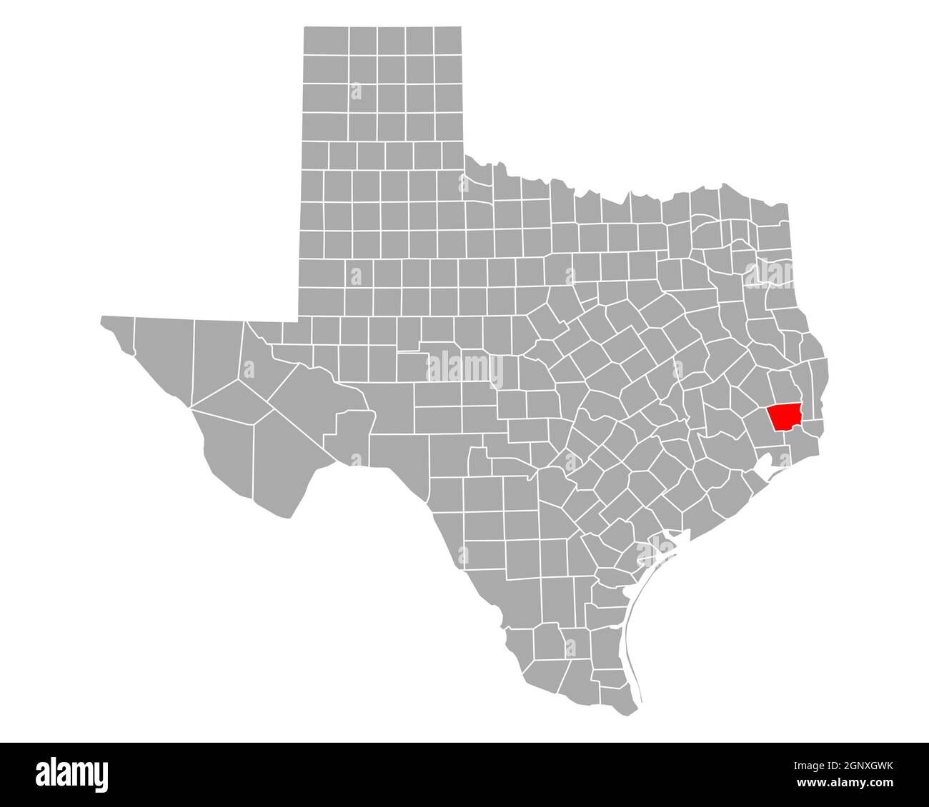 Map of Hardin in Texas Stock Photo - Alamy