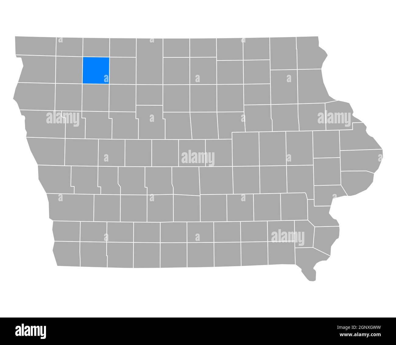 Clay county map Cut Out Stock Images & Pictures - Alamy
