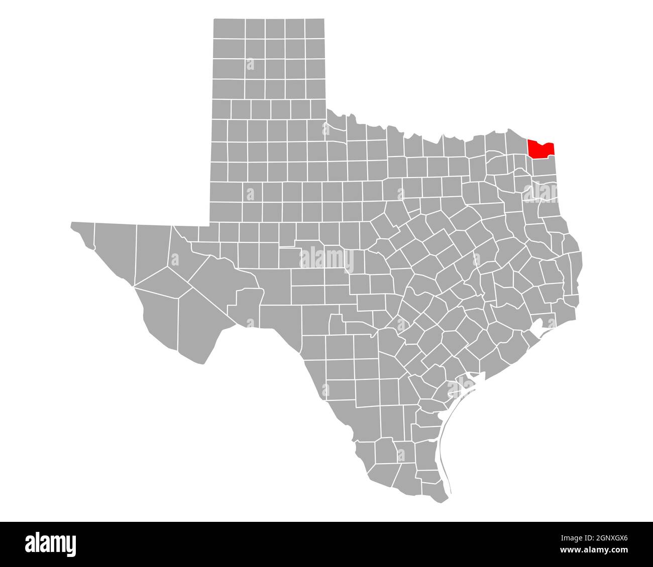 Map of Bowie in Texas Stock Photo - Alamy