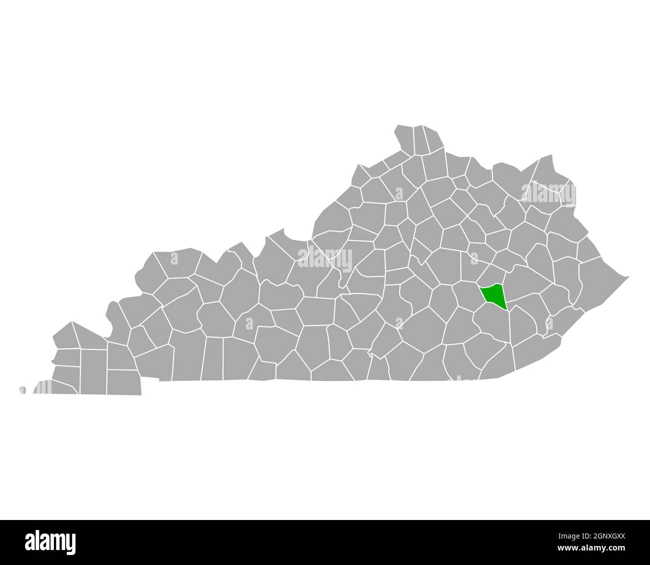 Map of Owsley in Kentucky Stock Photo - Alamy