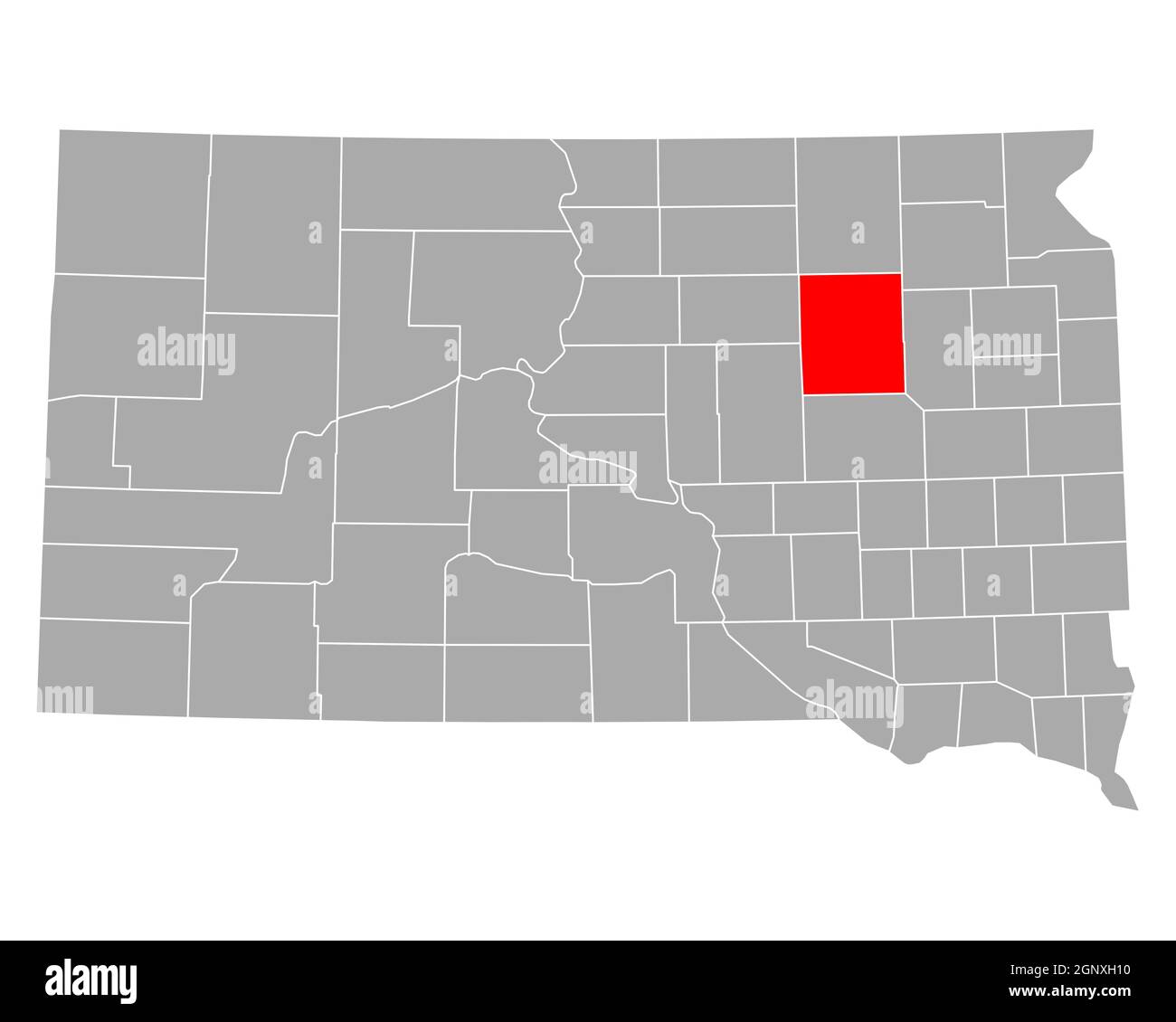 Map of Spink in South Dakota Stock Photo - Alamy