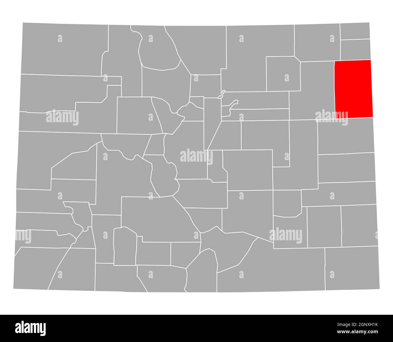 Map of Yuma in Colorado Stock Photo - Alamy