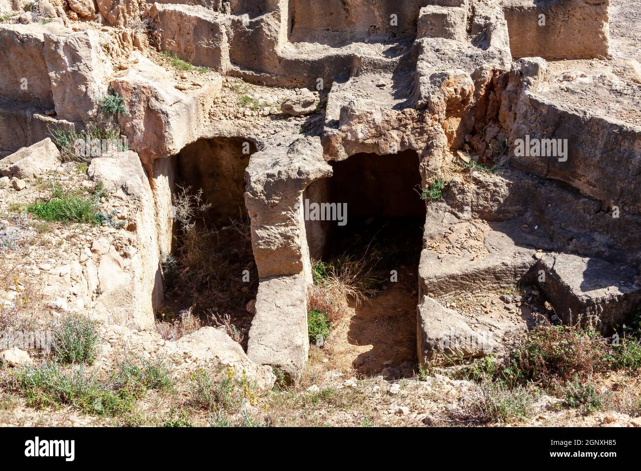 Tombs of the Kings near Paphos Cyprus a 4th century BC necropolis, of ...