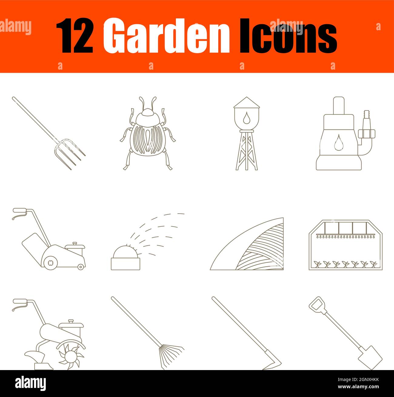 Water tower garden Stock Vector Images - Alamy